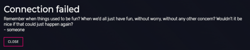 Connection failed Error - FiveM Client Support - Cfx.re Community