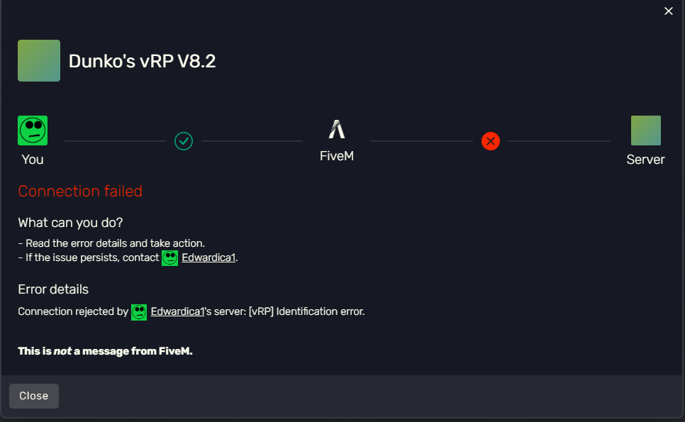 [vRP] Identification error - Server Discussion - Cfx.re Community