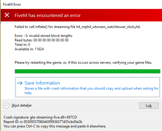 Crashes when loading into a specific server - FiveM Client Support ...