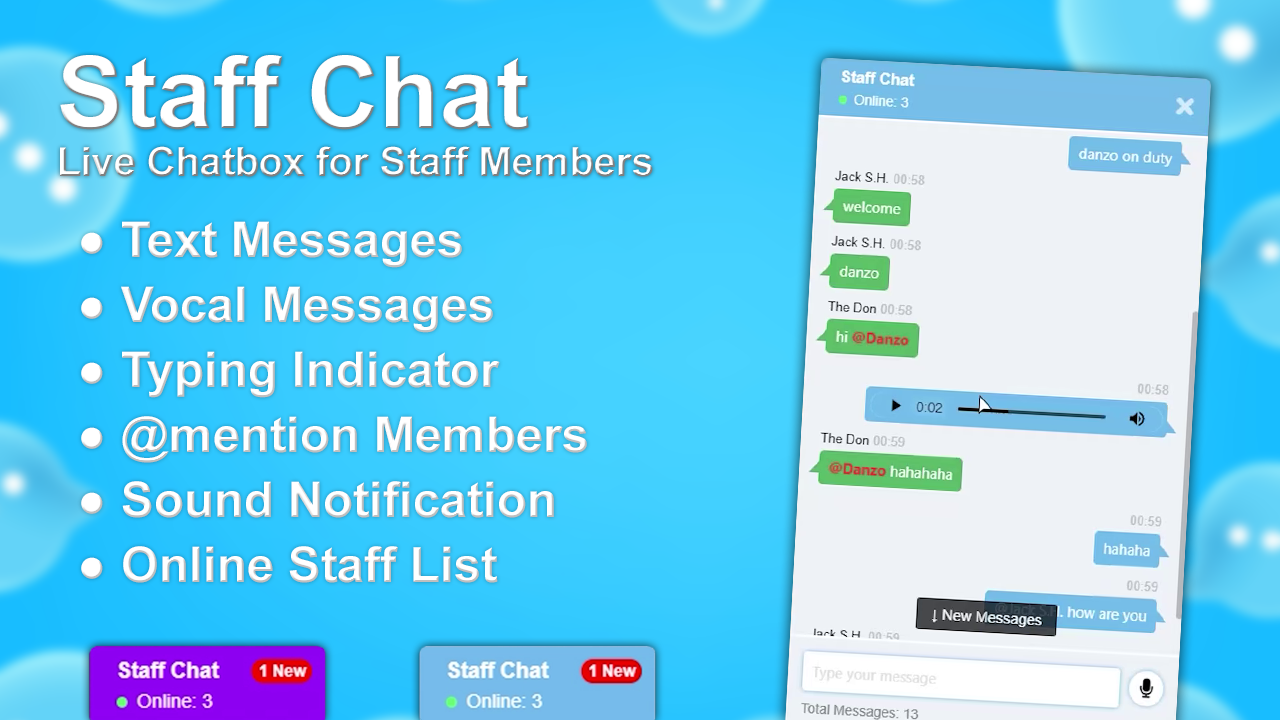 Staff Chat - Live Chatbox for Staff Members - QBCore, ESX and ...