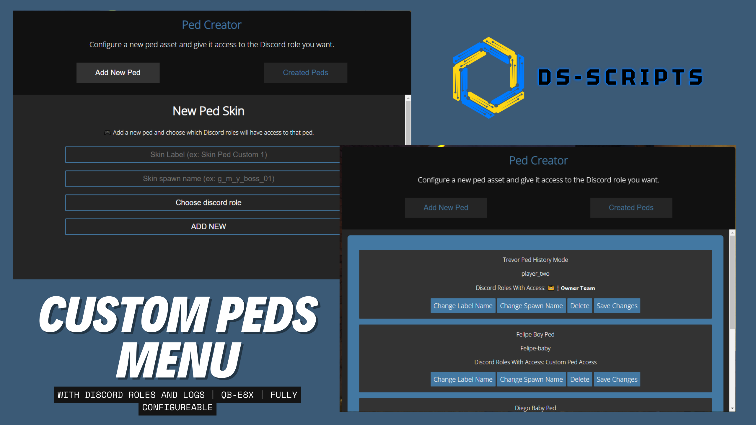 [PAID] [QB] [ESX] Peds Menu | With Discord Roles - FiveM Releases - Cfx ...