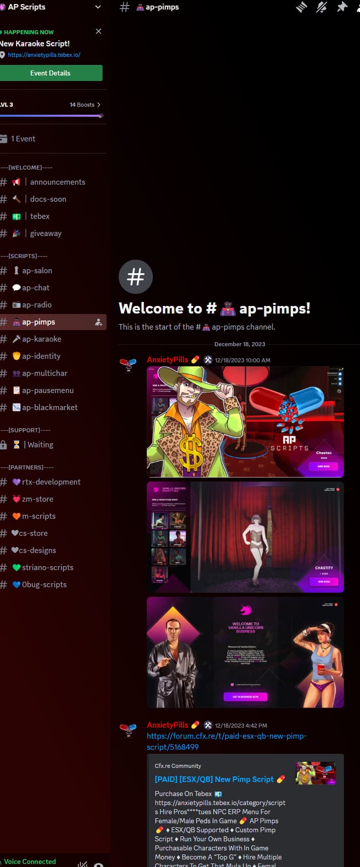 [PAID] [ESX/QB] New Pimp Script 💊 [New Update] #femaleActivities - Page ...