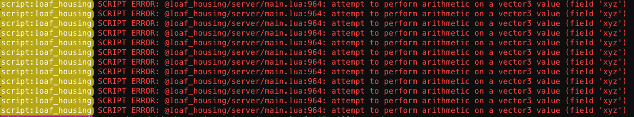 Error on loaf_housing server/main.lua:964 - ES/ESX - Cfx.re Community