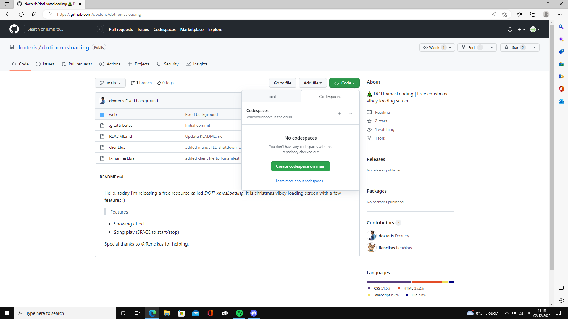🎄 DOTI-xmasLoading | Free christmas vibey loading screen - FiveM ...