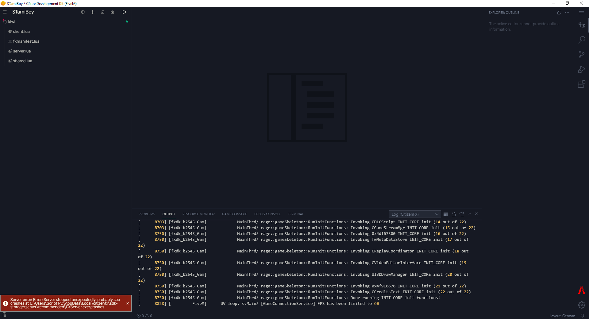 Cannot start Server fxdk - FxDK Feedback - Cfx.re Community