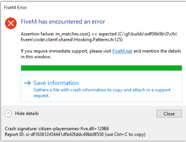 FiveM Error Game won't start! - FiveM Client Support - Cfx.re Community