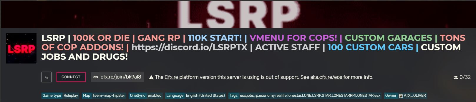 [NEW] LSRP | 110K START! | VMENU FOR COPS! | CUSTOM GARAGES | TONS OF ...