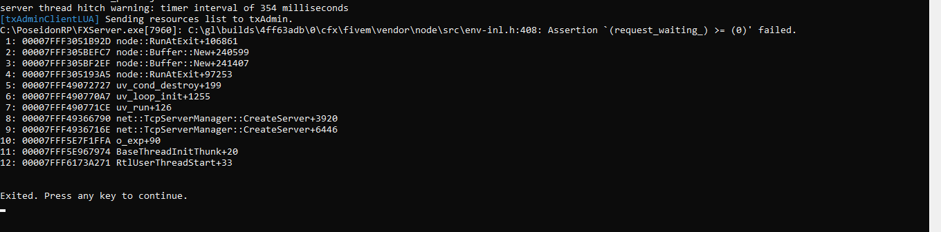 txAdmin v8 crash - Server Discussion - Cfx.re Community