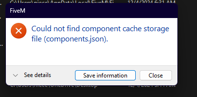 Fivem not opening or installing . cannot find cache storage - FiveM Client Support - Cfx.re ...