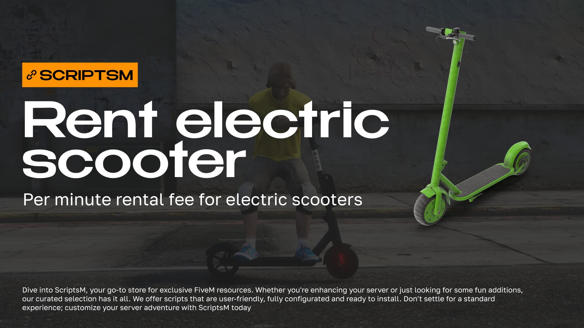 [ESX, QB, Your F.W] ELECTRIC SCOOTER RENT - FiveM Releases - Cfx.re ...
