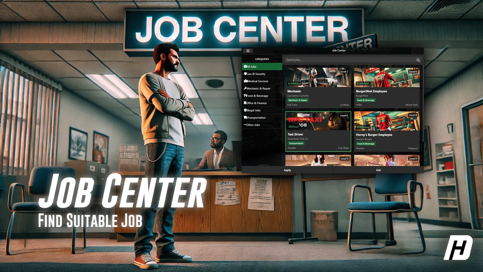 Simple Looking Job Center - FiveM Releases - Cfx.re Community