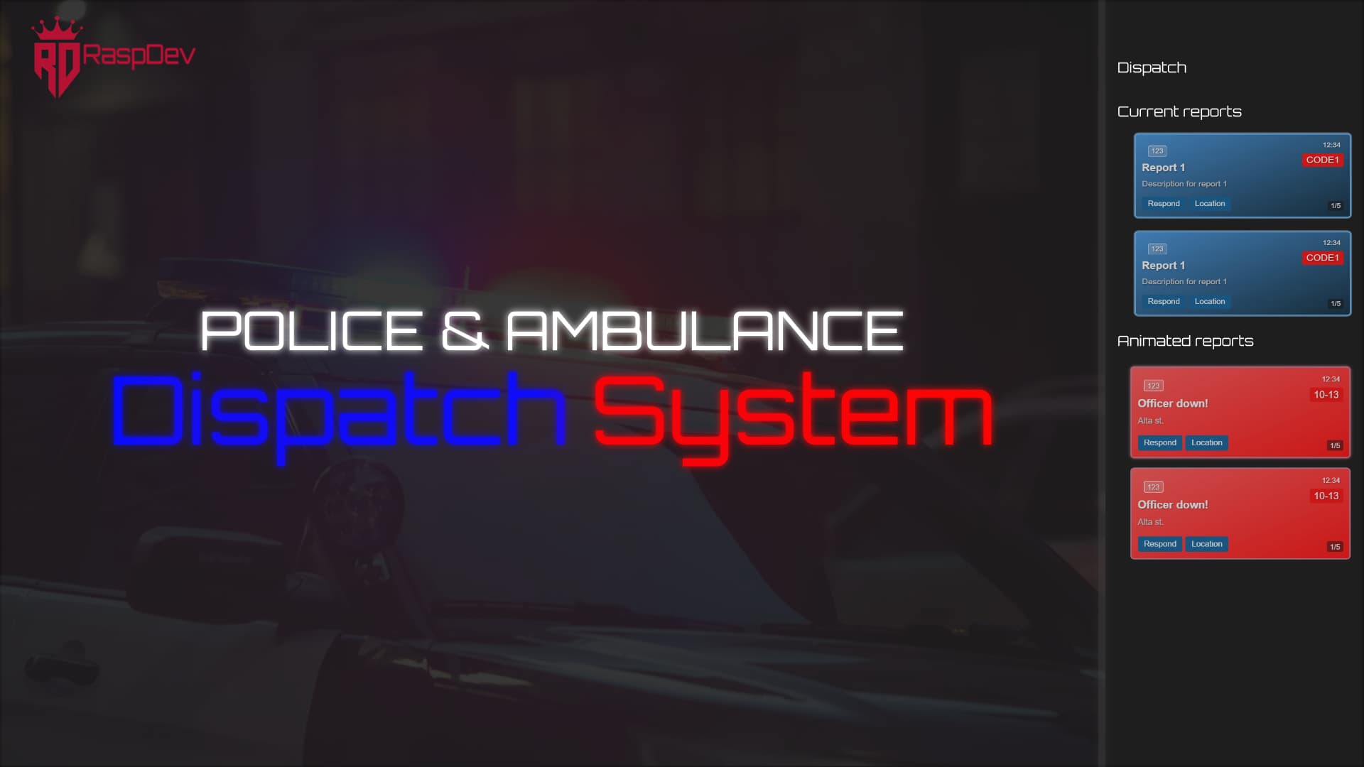 Police & Ambulance Dispatch System - FiveM Releases - Cfx.re Community Police & Ambulance Dispatch System - FiveM Releases - Cfx.re Community