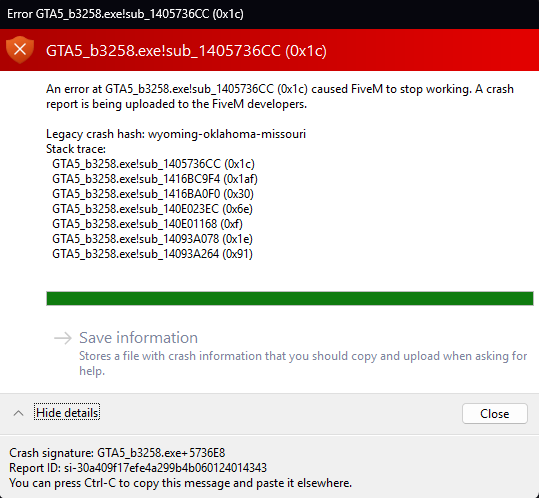 Weird Crash Log - FiveM Client Support - Cfx.re Community
