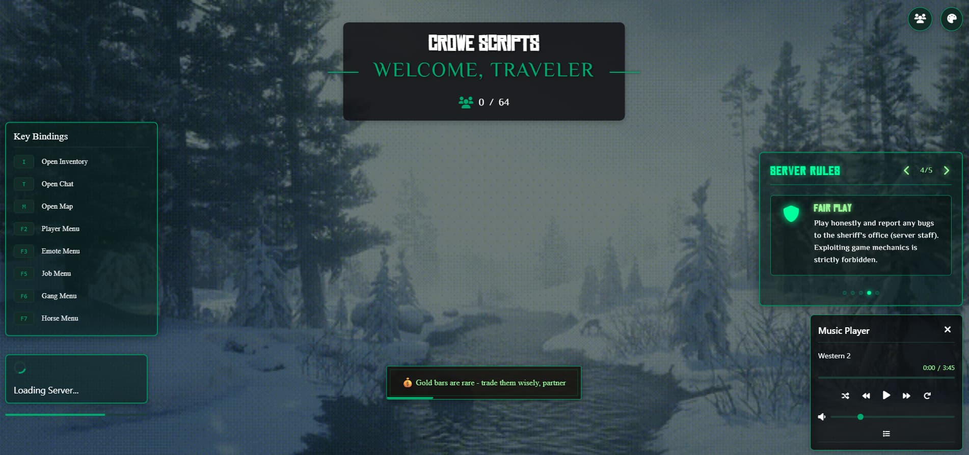 [VORP] Crowe Loading Screen – Optimized Themes, Animated Background ...