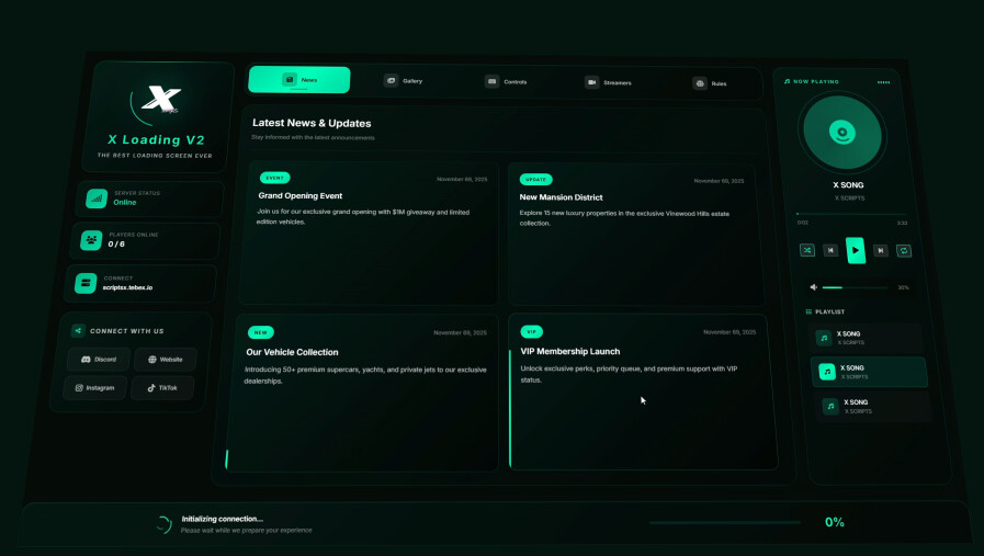 X LOADING SCREEN V2 | STANDALONE - FiveM Releases - Cfx.re Community