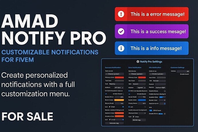 [STANDLONE] NOTIFY PRO [AMAD SCRIPT] Transform Your FiveM Server with ...