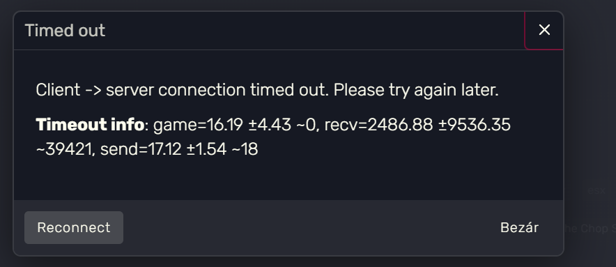 Timeout problem - FiveM Client Support - Cfx.re Community