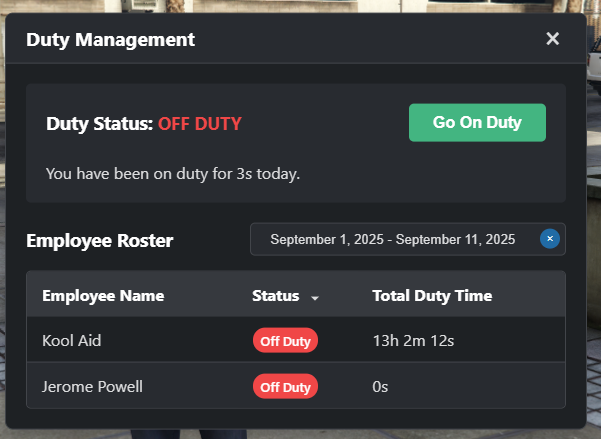 Duty Management System - FiveM Releases - Cfx.re Community