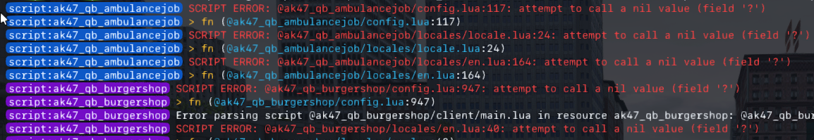 Script errors - Server Discussion - Cfx.re Community