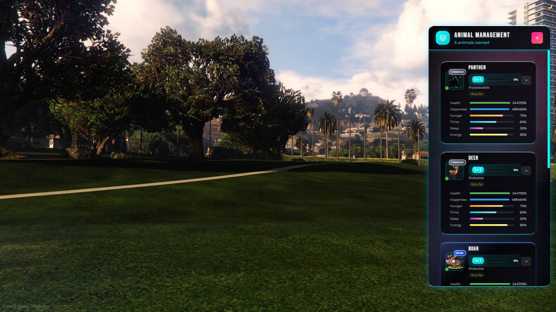 LIFE CREATOR [ESX/QB/QBOX] Advanced Pet & Animal Management System for ...