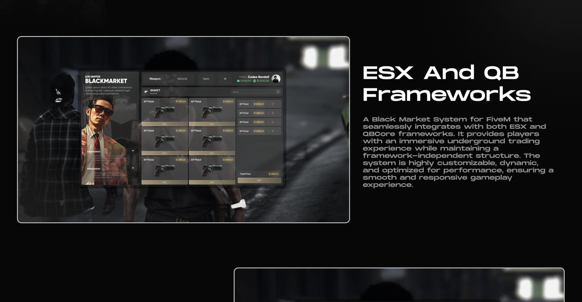 Codeo BlackMarket - Advanced BlackMarket Script (ESX-QB) - FiveM Releases - Cfx.re Community