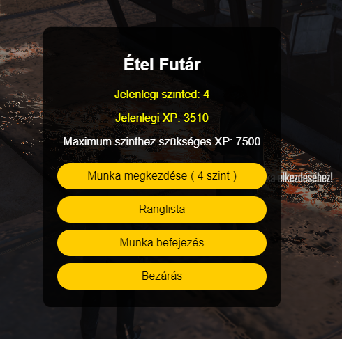 Food Delivery Hobby Job Level and rank system ( Only ESX ) - FiveM ...