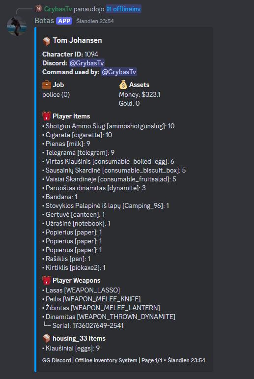 RedM VORP: Scripts · GG Discord Admin Tool
