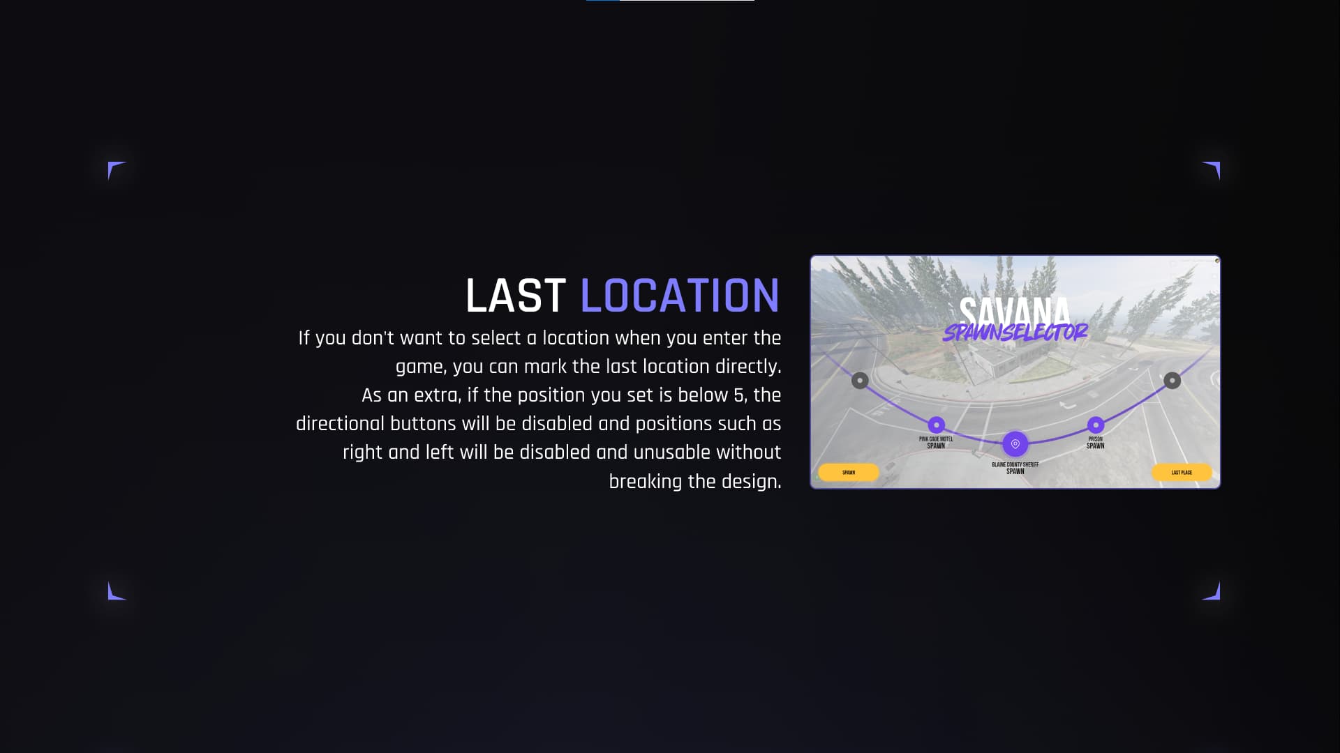 [SAVANA] Spawn Selector V2 [QB/ESX] - FiveM Releases - Cfx.re Community