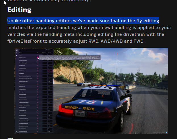 ONI Handling Editor Menu - FiveM Releases - Cfx.re Community
