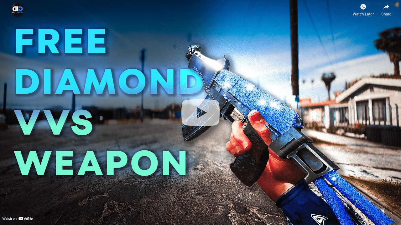 [FREE] Diamond Weapon - SR 3M VVS Iced Out With 9 Color + Glow Skins ...