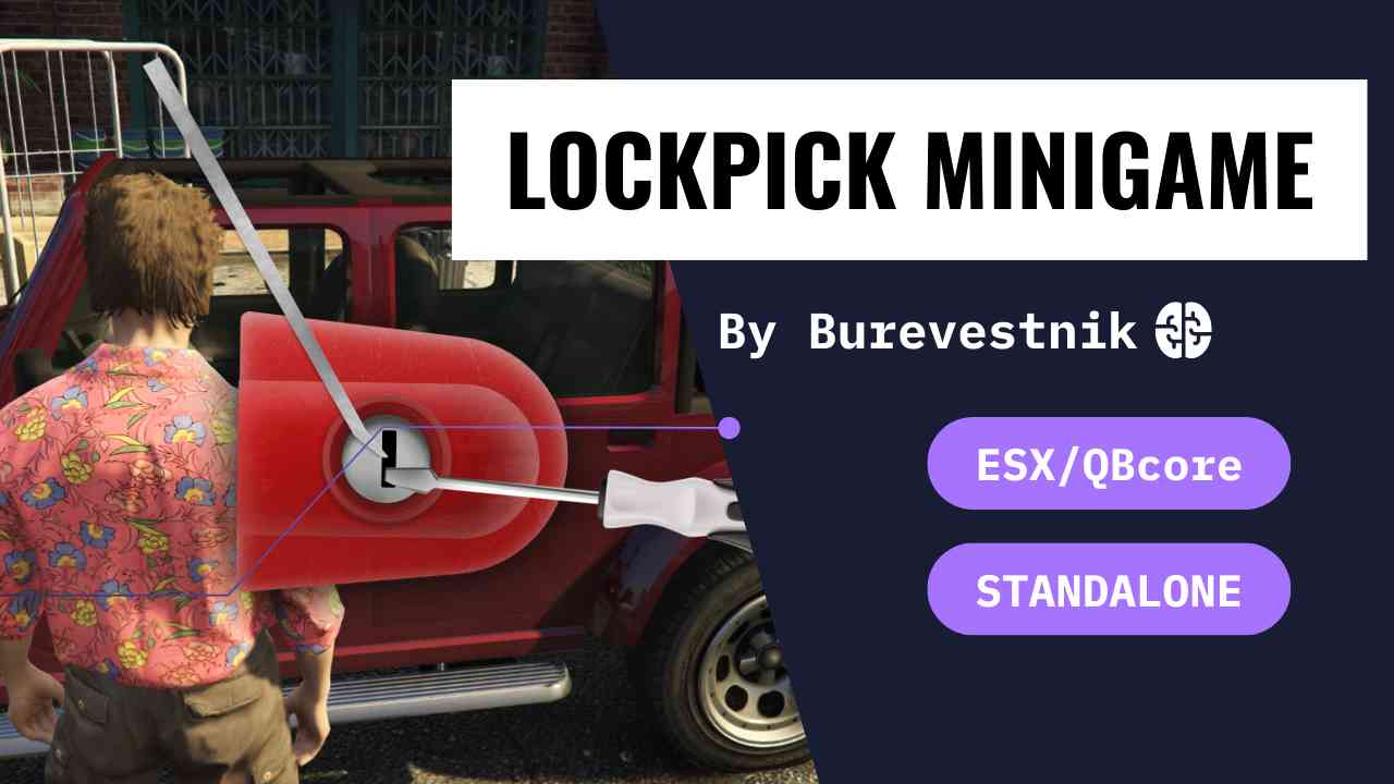 🔒 [FREE][Standalone] Lockpick minigame | UI | Burevestnik - FiveM ...