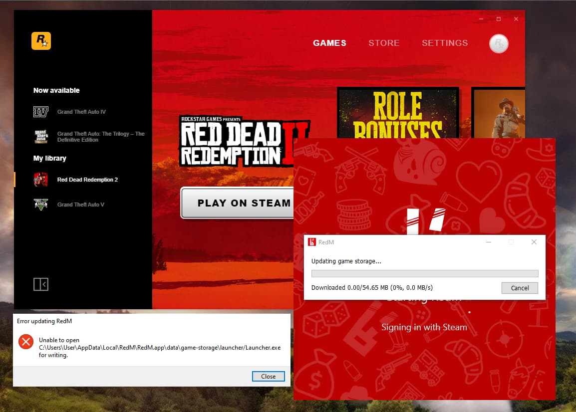 Problem logging in rockstarlauncher - RedM Client Support - Cfx.re ...