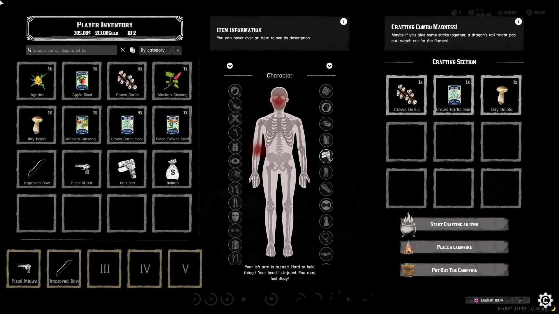 CAS | Inventory, Crafting, Injury, Stashes, Hotbar - All In One - RedM Releases - Cfx.re Community