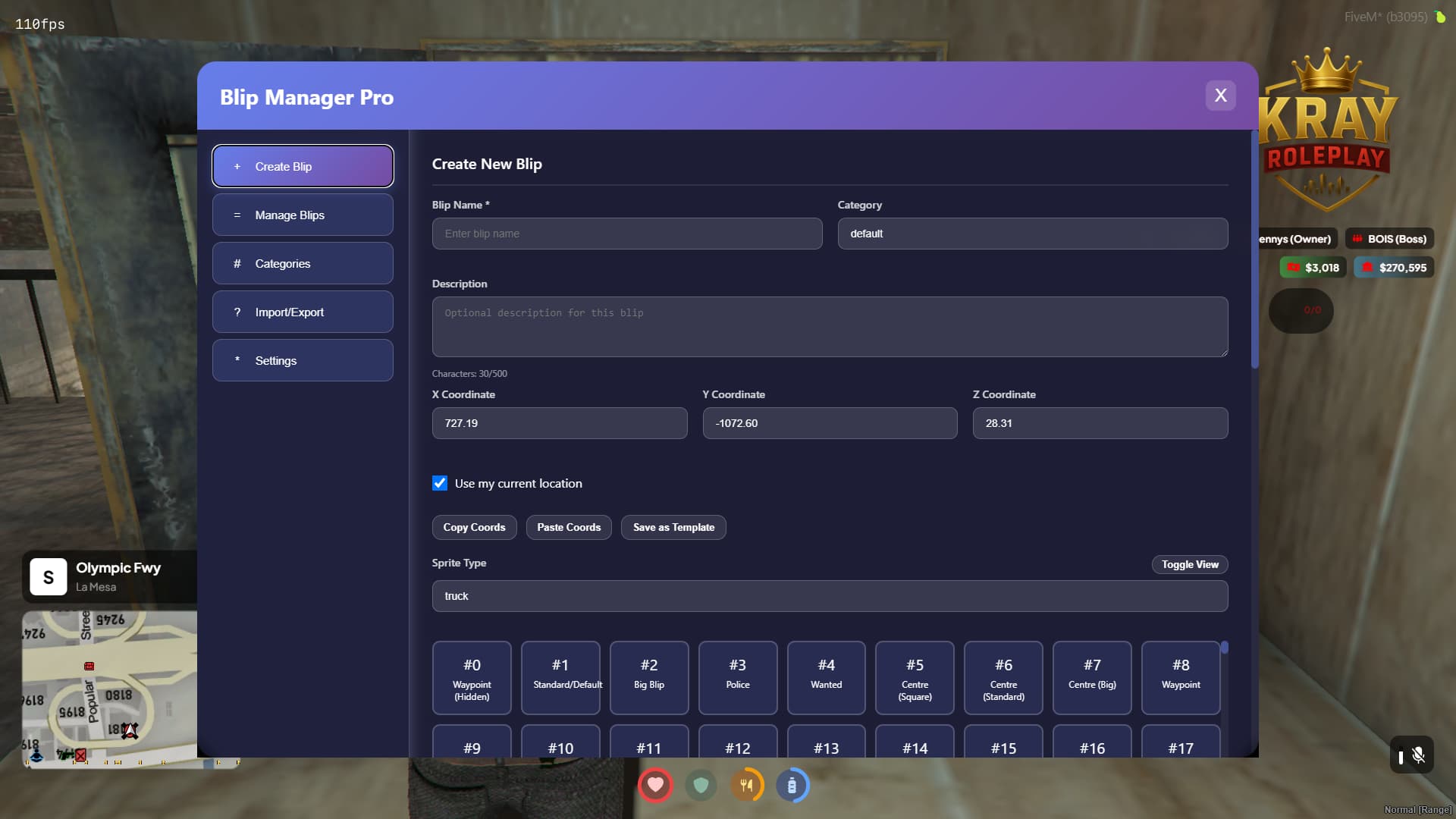Kray Scripts - Blip Manager Pro - FiveM Releases - Cfx.re Community