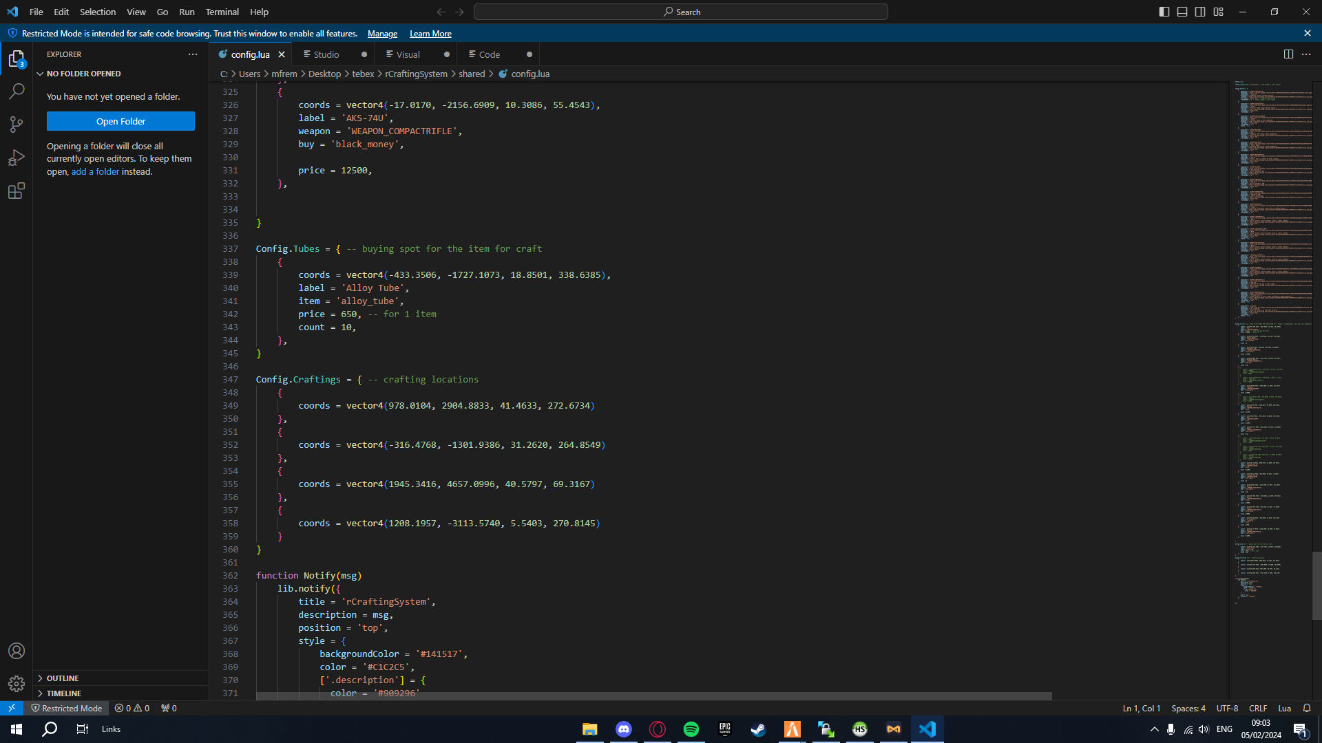 [ESX] rCraftingSystem - FiveM Releases - Cfx.re Community