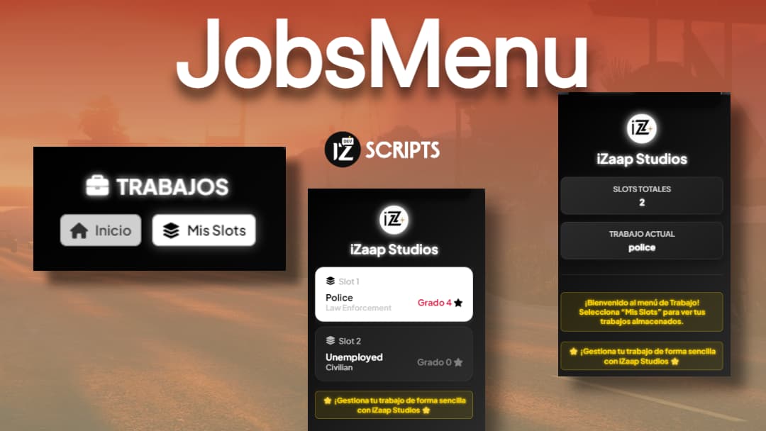 Job Menu System | Multi-Slot Jobs with UI & Database Sync - FiveM ...