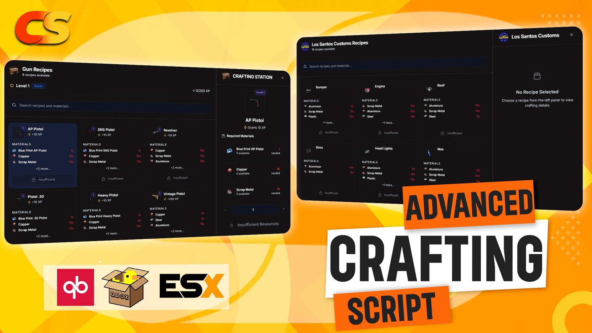 [QB / QBOX / ESX ] ADVANCED CRAFTING SCRIPT - FiveM Releases - Cfx.re ...