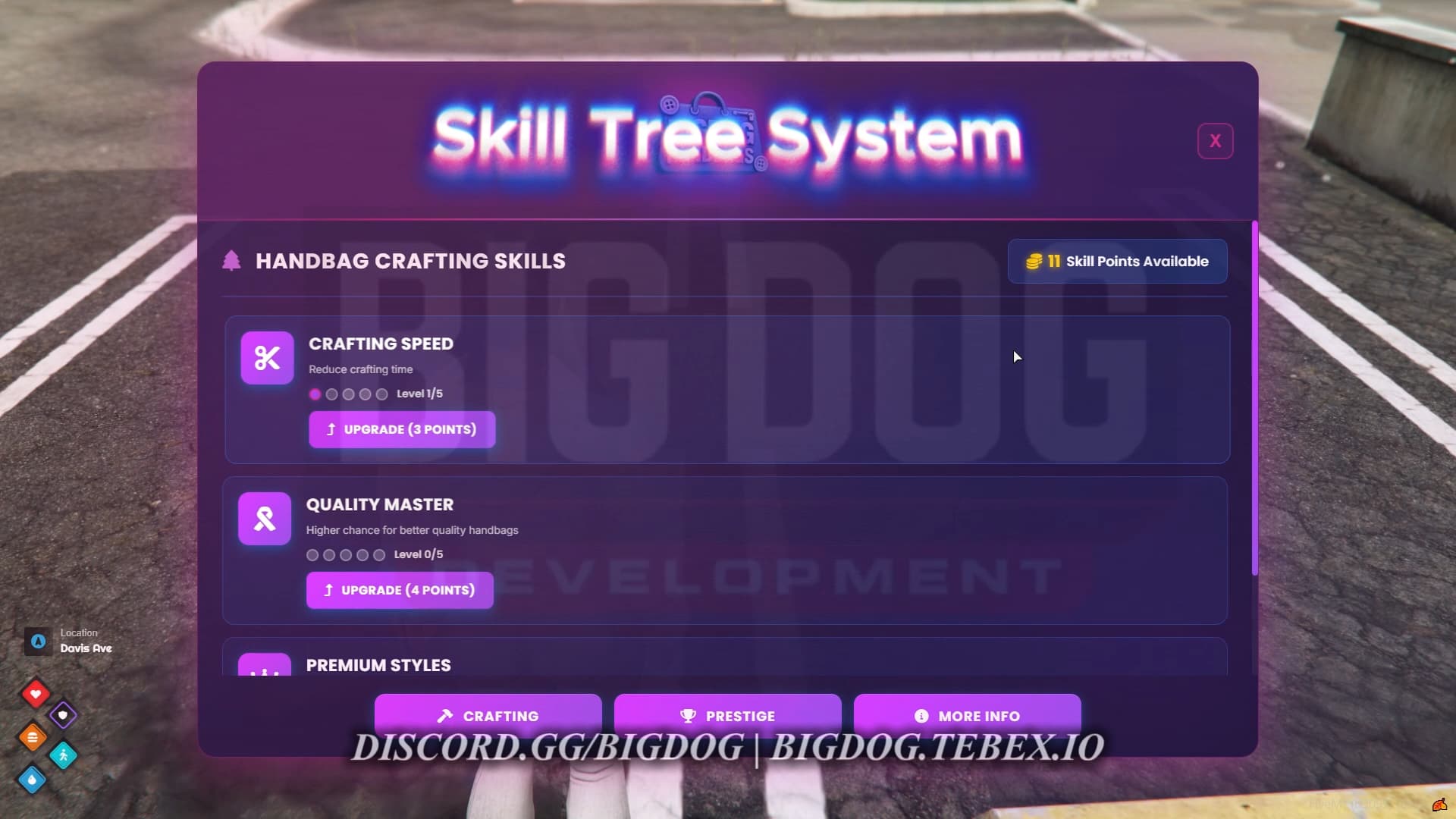 👜 Advanced Handbag Crafting Script + Skills System | Quality Tiers ...