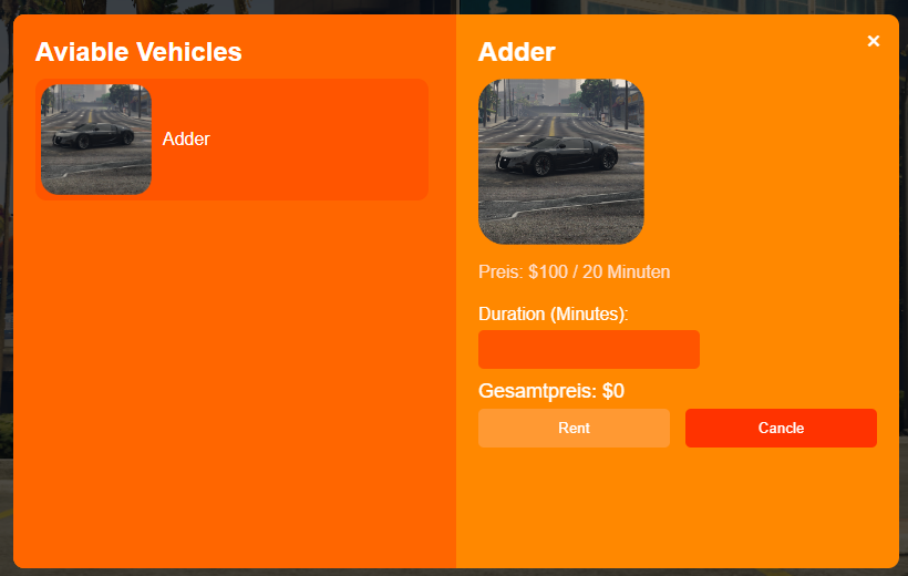 [ESX] Vehicle Rental Script - FiveM Releases - Cfx.re Community