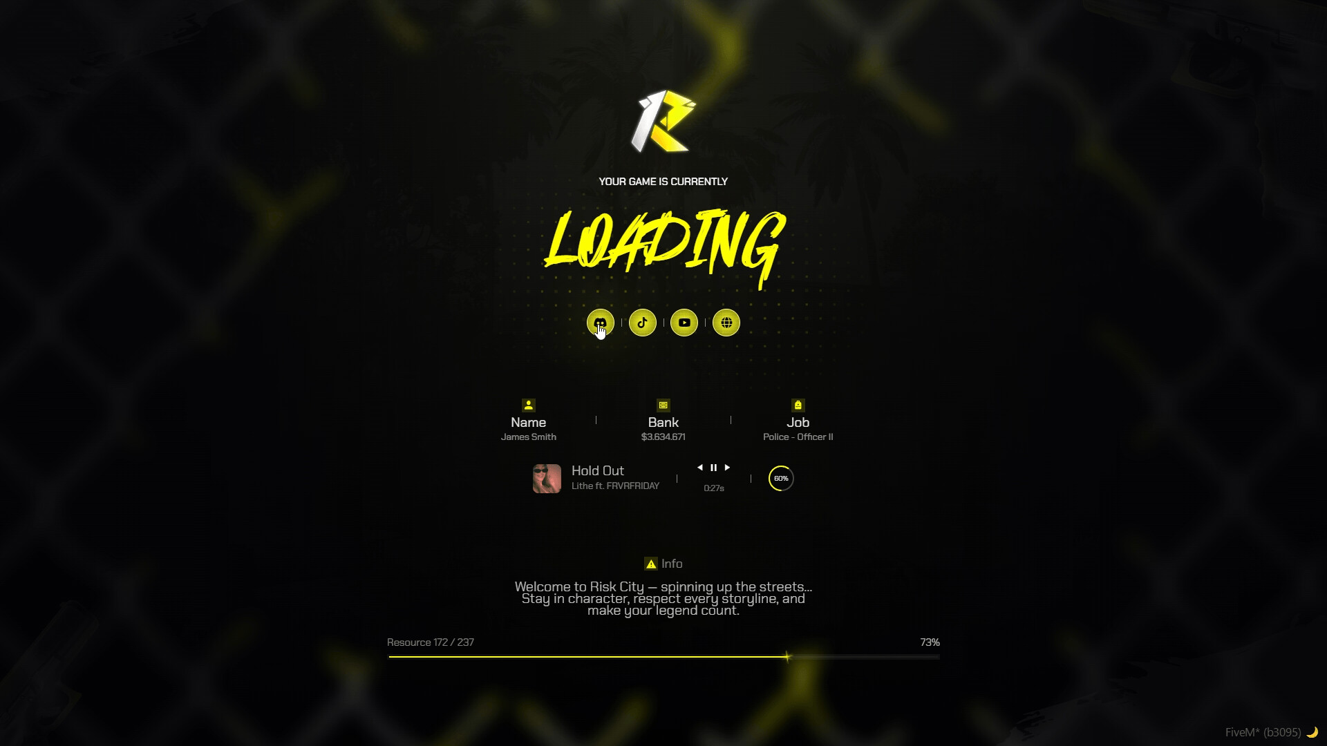 Modern Loading Screen [ESX, QBCORE, QBOX] - FiveM Releases - Cfx.re ...