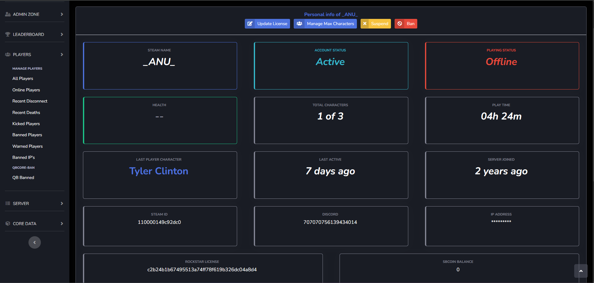 [PAID][QBCore/QBox] SB Admin Panel - Revolutionary FiveM Server ...