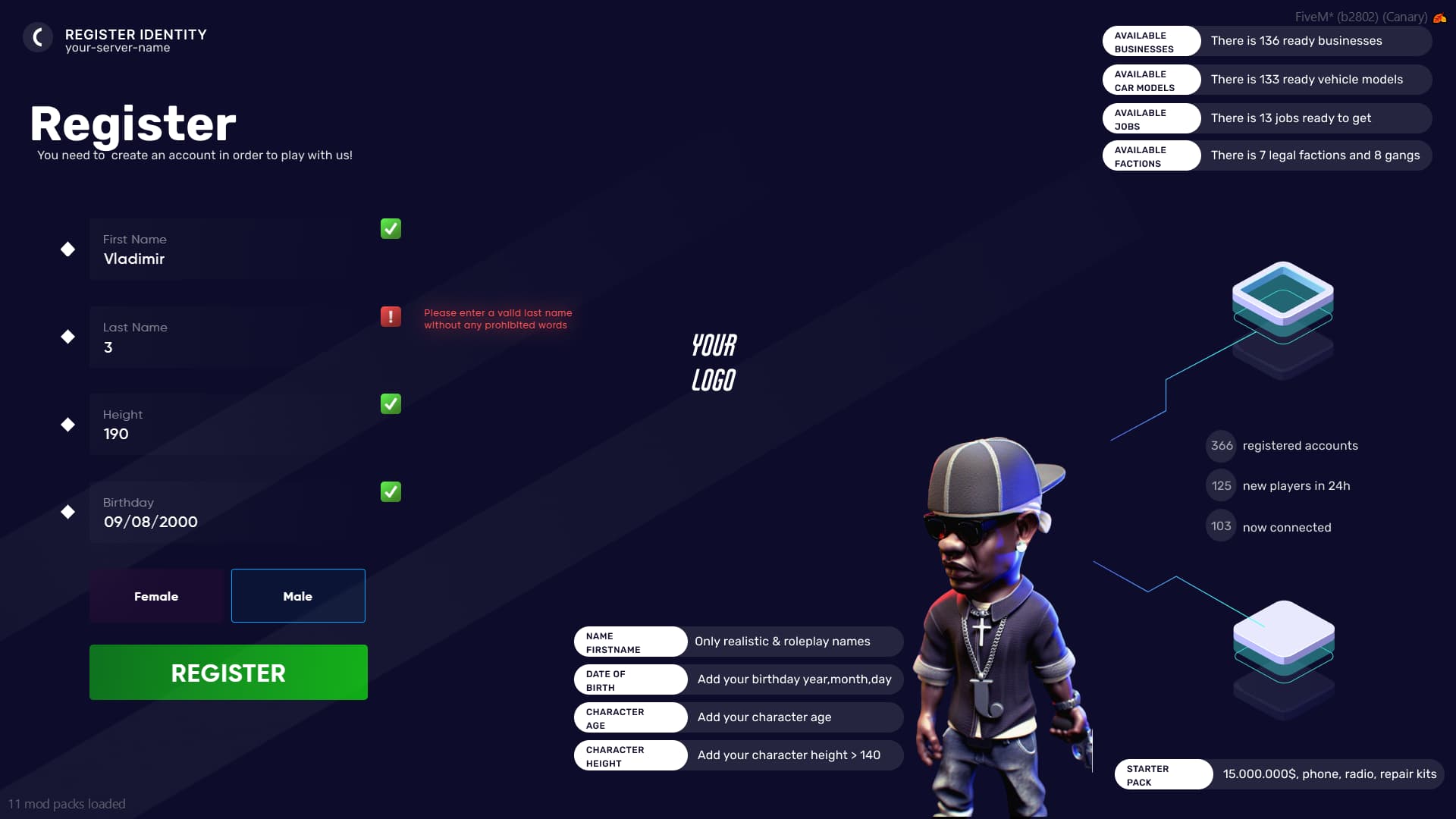 [PAID] Most Advanced Identity System V2 [ESX / QBCore / Standalone ...