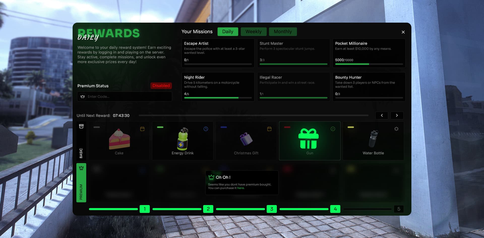 [PAID] Daily Rewards & Missions - FiveM Releases - Cfx.re Community