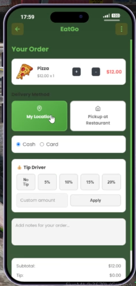 EatGo - Food Delivery App with Tips & Restaurant Management | LB-PHONE - FiveM Releases - Cfx.re ...