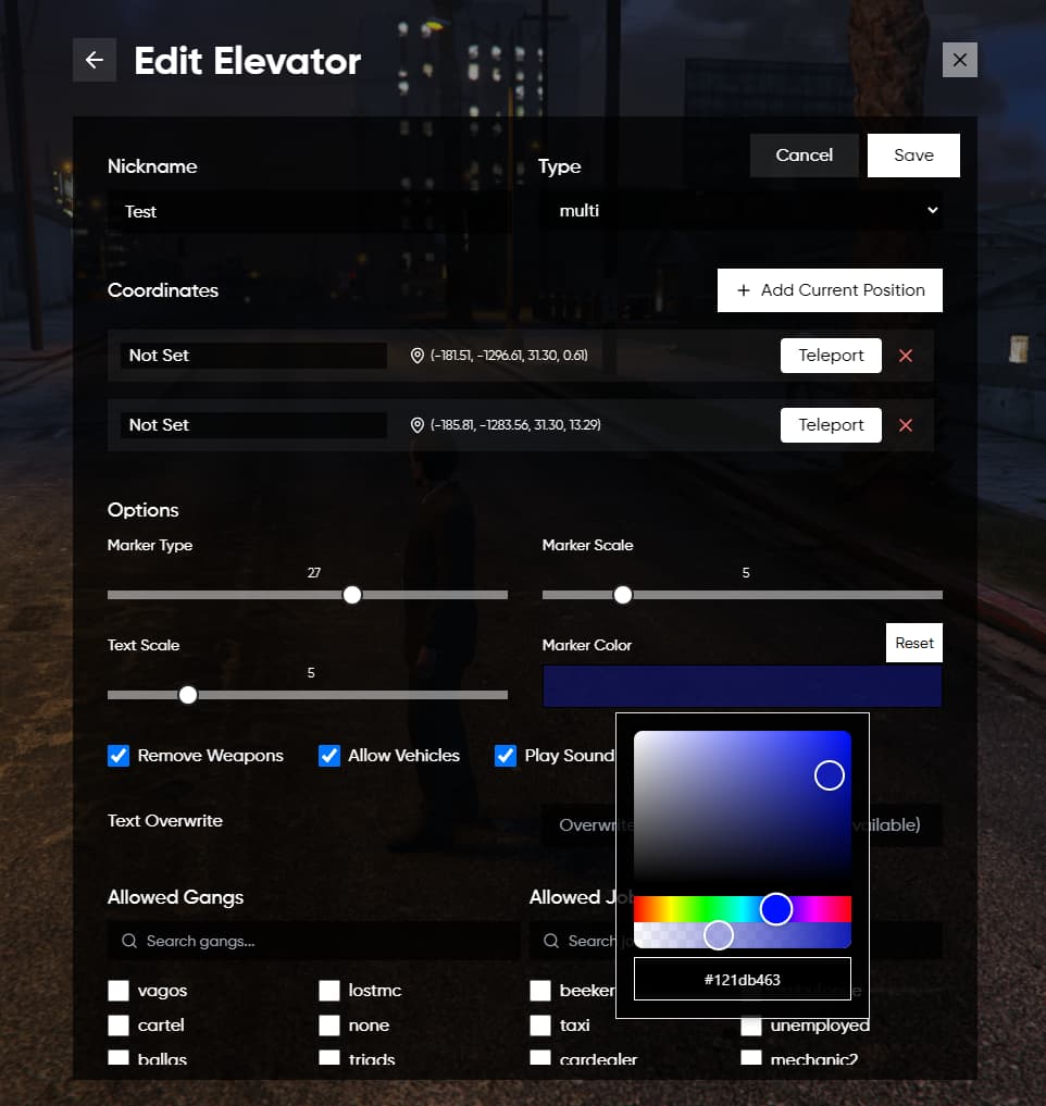 Dynamic Teleporters / Elevators [ESX/QBCore] - FiveM Releases - Cfx.re ...