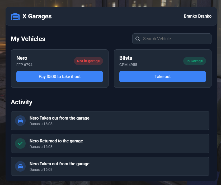 X GARAGE SYSTEM [ESX] - FiveM Releases - Cfx.re Community