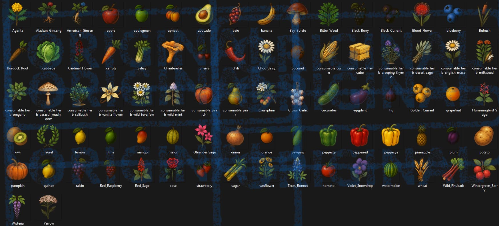 Inventory Images - Fruits/Veggies/Plants - RedM Releases - Cfx.re Community