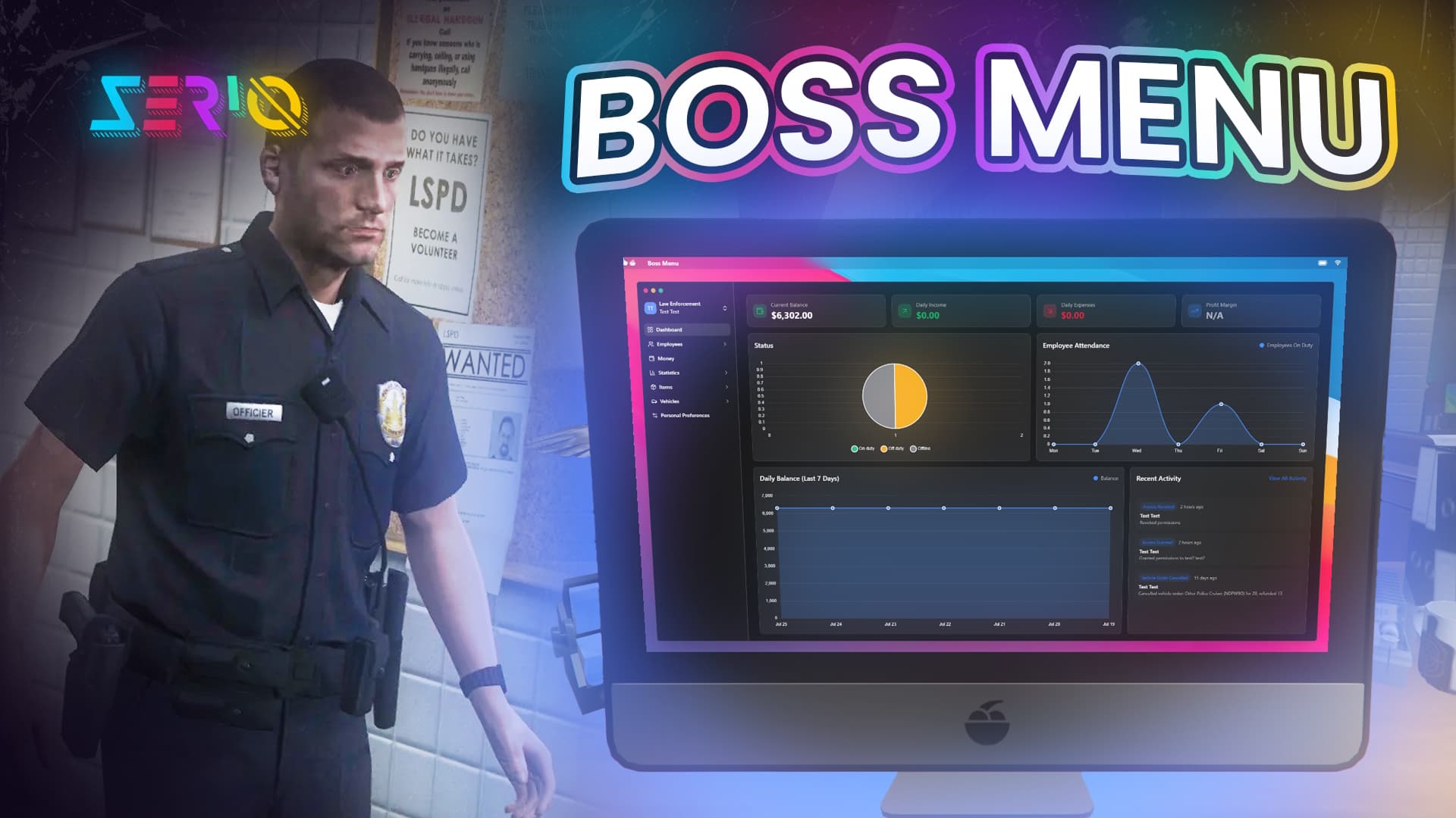 Zerio Bossmenu - The new standard of bossmenus - ESX, QBCORE, QBOX ...