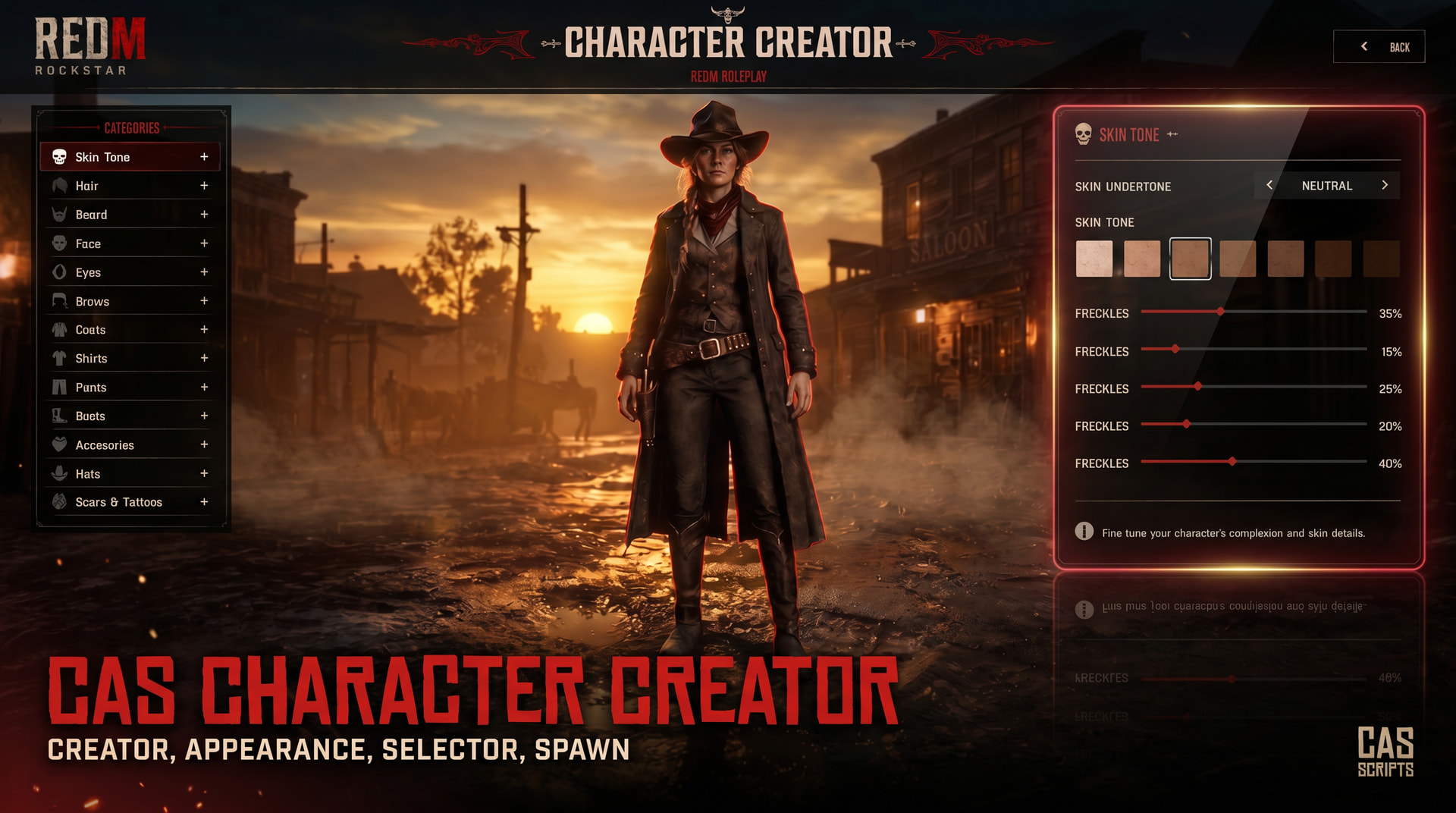 CAS Character Creator - Dual-Framework RedM Character Creator ...