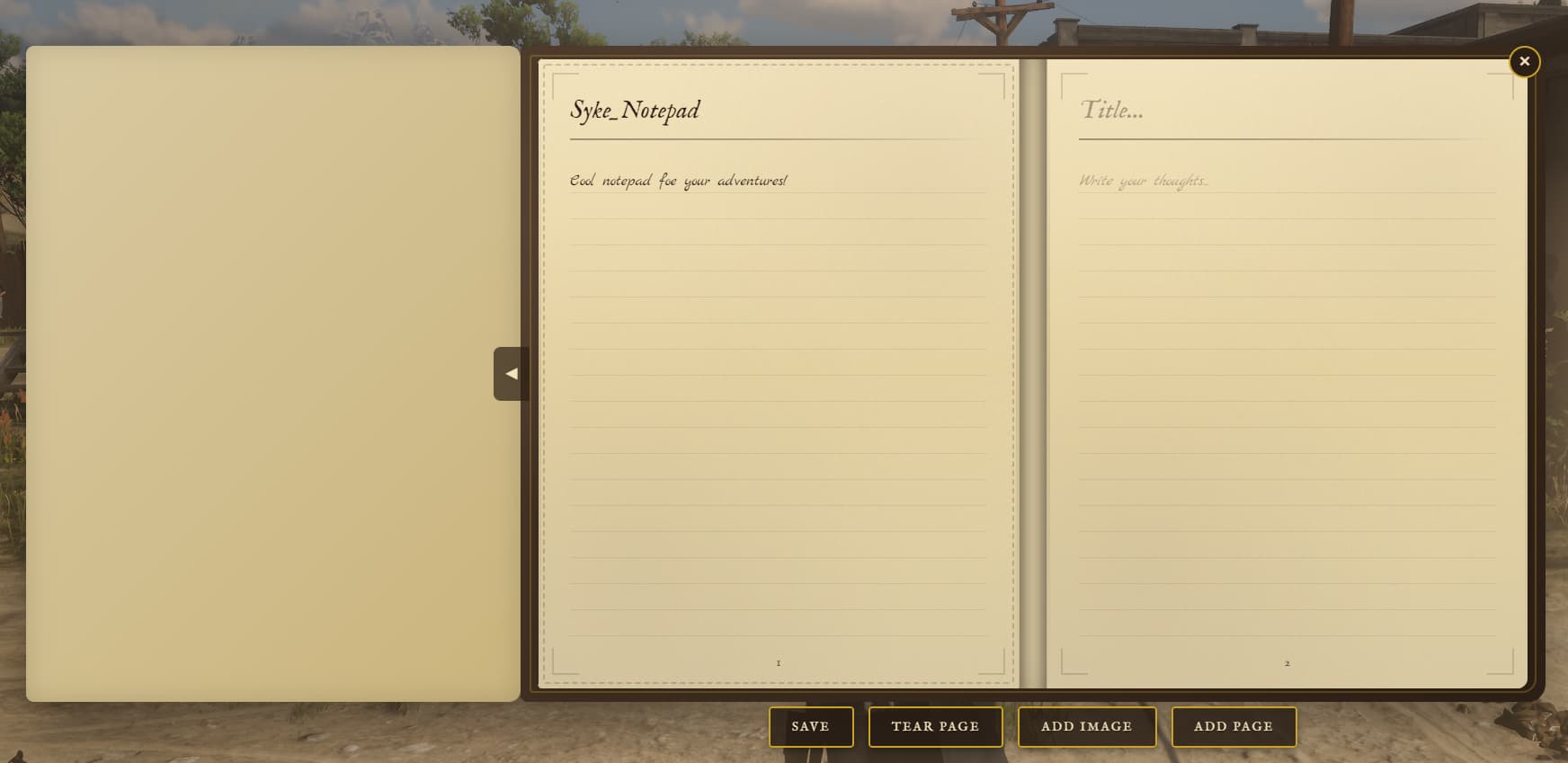 Syke_Notepad | RedM Script | RSG - RedM Releases - Cfx.re Community